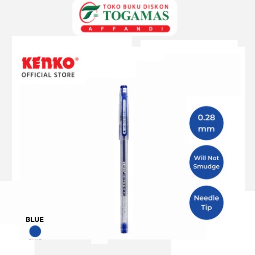 Jual BALLPEN HI-TECH 0.28 KENKO (BIRU) | Shopee Indonesia