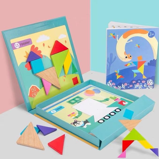 Jual magnetic tangram - tangram magnet - mainan edukasi anak - prakarya ...
