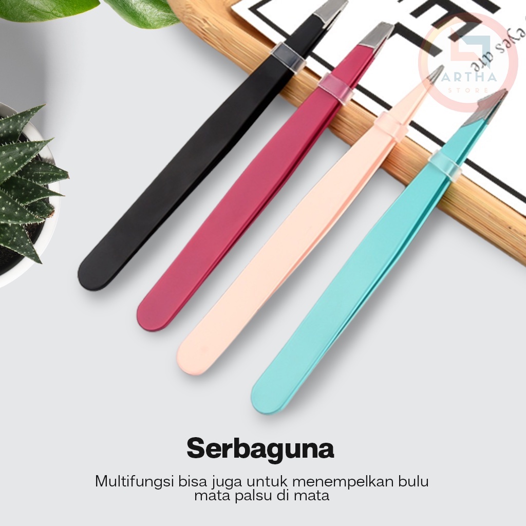 Jual Pinset Pencabut Bulu Mata Stainless Pinset Alis Ujung Miring ...