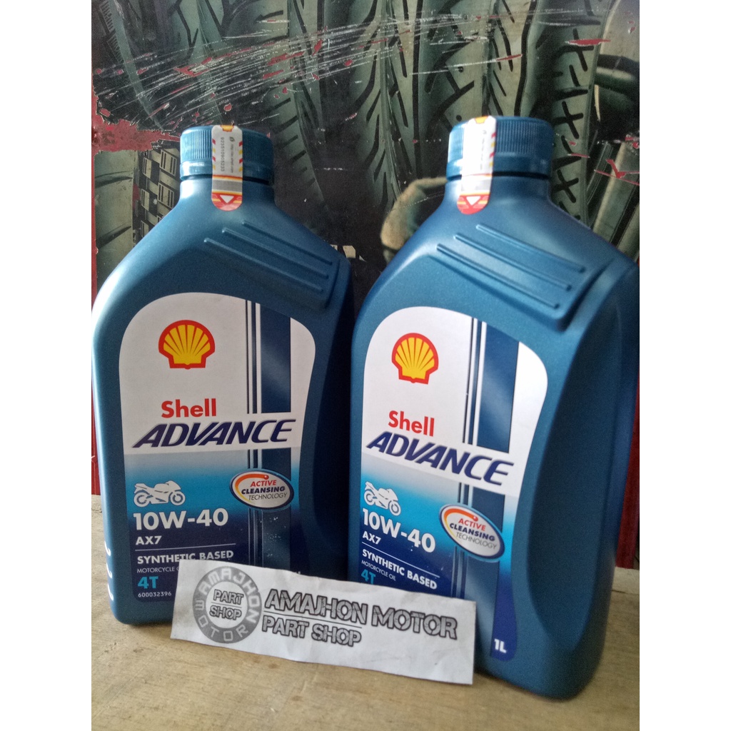 Jual OLI MESIN PELUMAS MESIN SHELL ADVANCE AX7 4T 10W-30 1L | Shopee ...