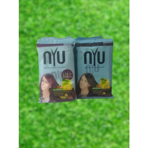 Jual Nyu Semir Rambut Sachet | Nyu Creme Hair Colour | Shopee Indonesia