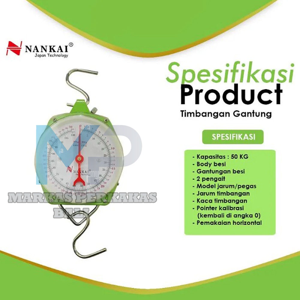 Jual NANKAI 50KG Timbangan Gantung Analog / Timbangan Barang Model ...