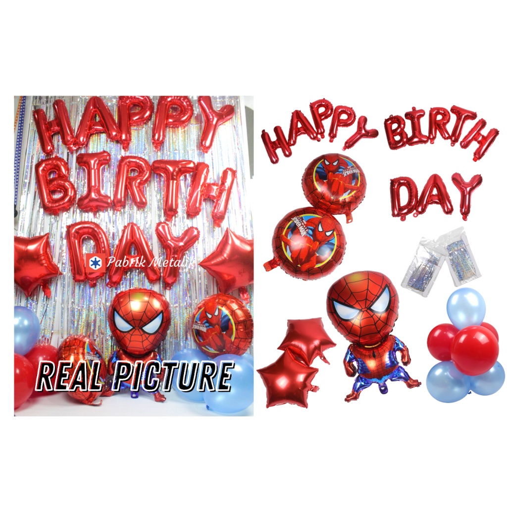 Jual Paket Premium Dekorasi Balon Ulang Tahun Spiderman / Paket ... Jual Paket Premium Dekorasi Balon Ulang Tahun Spiderman / Paket ...