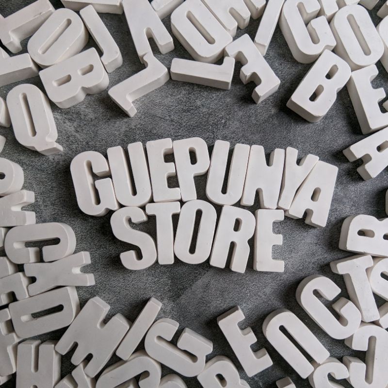 Jual HURUF Alphabet Satuan - Custom Nama Patung Lukis Mewarnai Gypsum ...