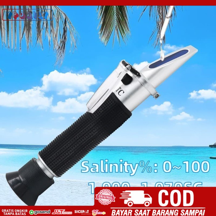 Jual Salinity Refraktometer Alat Ukur Kadar Garam Refractometer ATC 0 ...