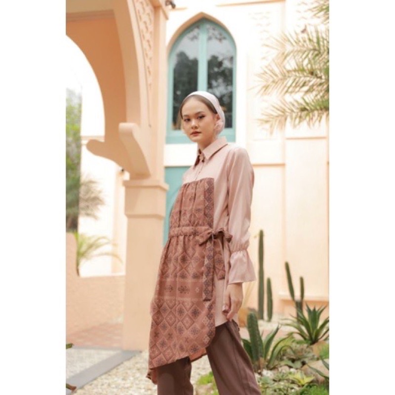 Jual Linda Beige Tunik Raya Original By Dya id ( Allsize & BigSize ...