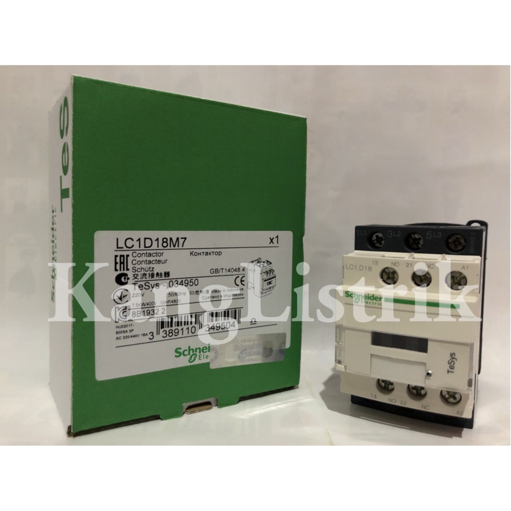 Jual LC1D18M7 ORIGINAL / Contactor schneider LC1D18 / Kontaktor LC1D18 ...