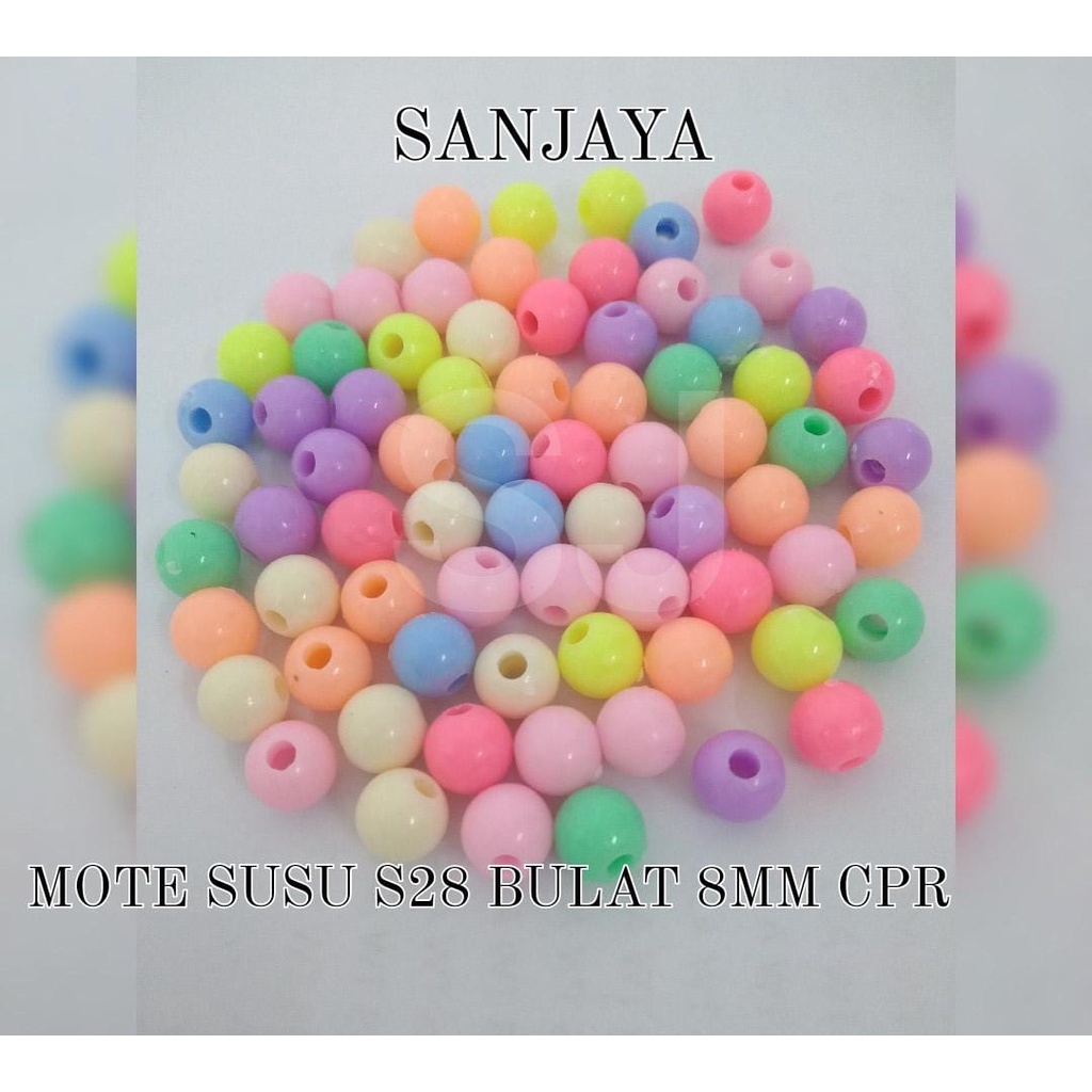 Jual Mote Susu / Manik Susu / Manik Pastel / Mote Doff Bahan Akrilik Untuk Kerajinan Diy / Mote ...