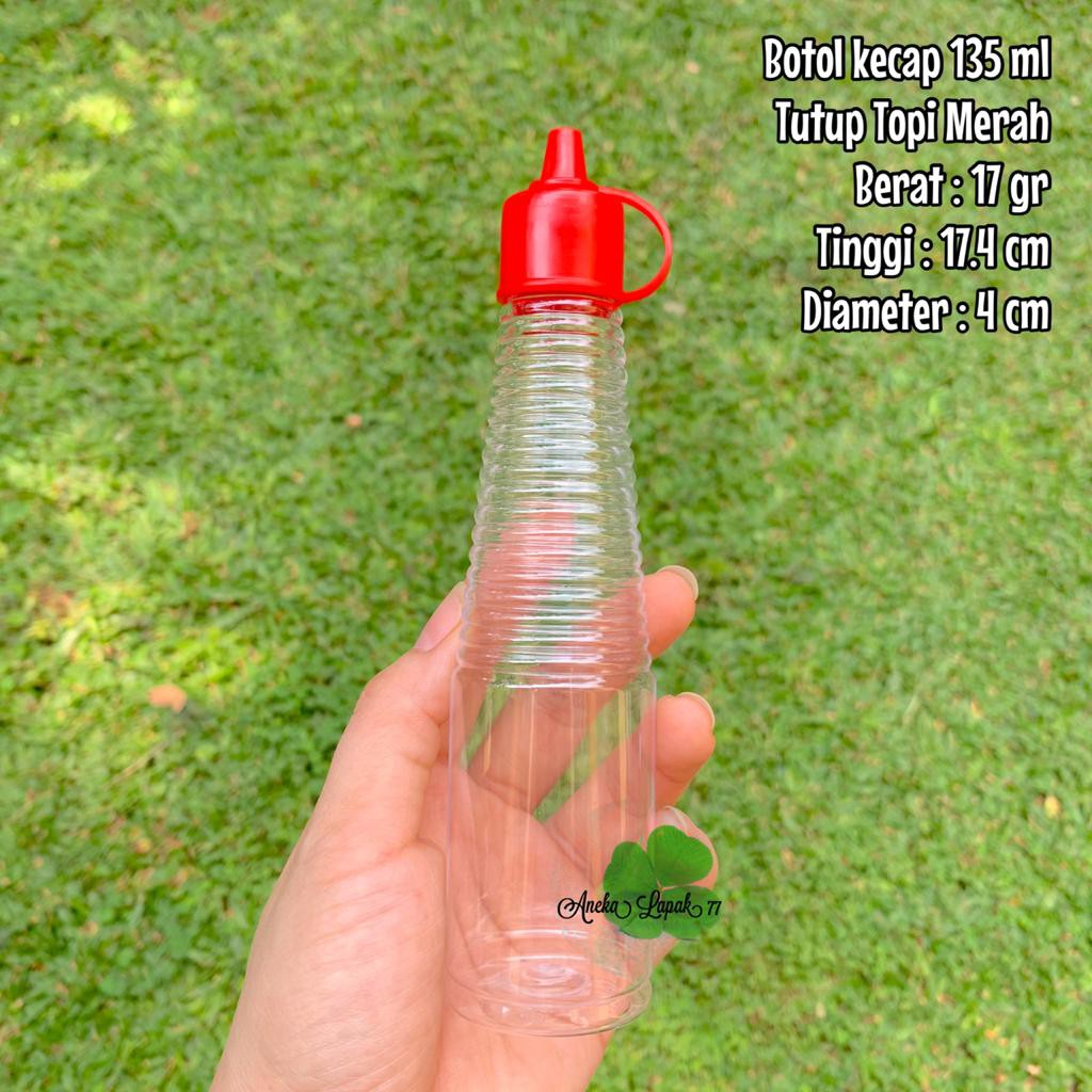 Jual Botol kecap tutup topi 135 ml botol kecap topi botol sambal 135 ml ...