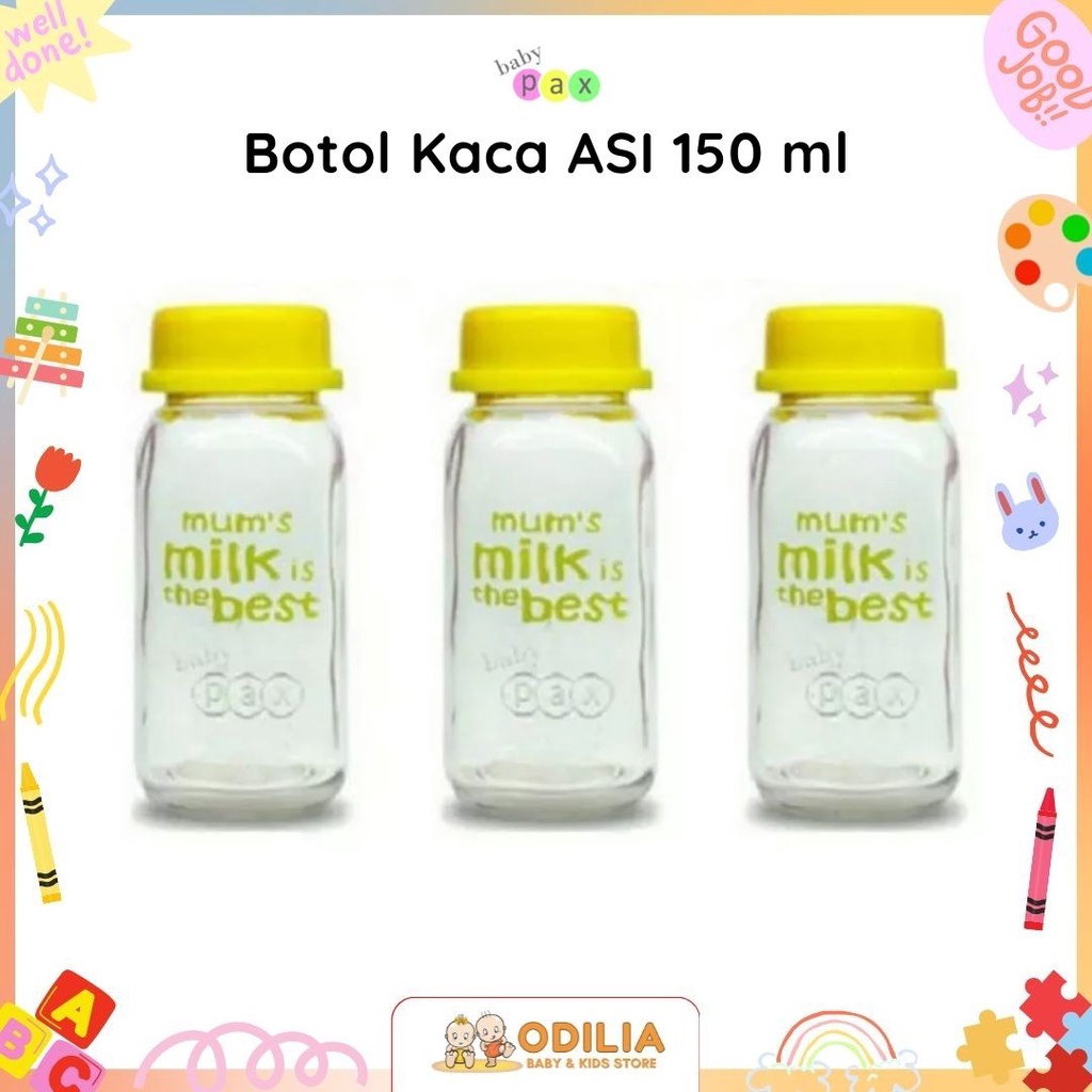 Jual Baby Pax Botol Kaca ASI 150 ml - Tempat Penyimpanan Susu ASI | Shopee Indonesia