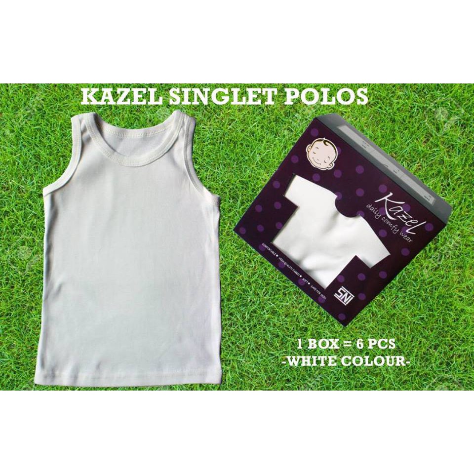 Jual KAZEL SINGLET POLOS PUTIG 6IN1 | Shopee Indonesia