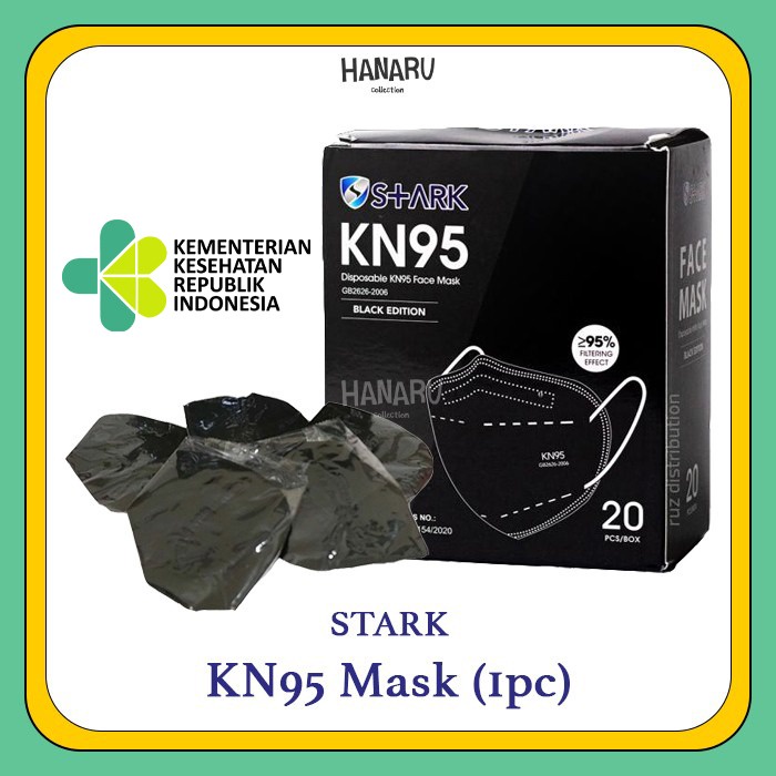 Jual STARK Masker KN95 Disposable Face Mask 5PLY (1pc) / KN 95 - Hitam ...