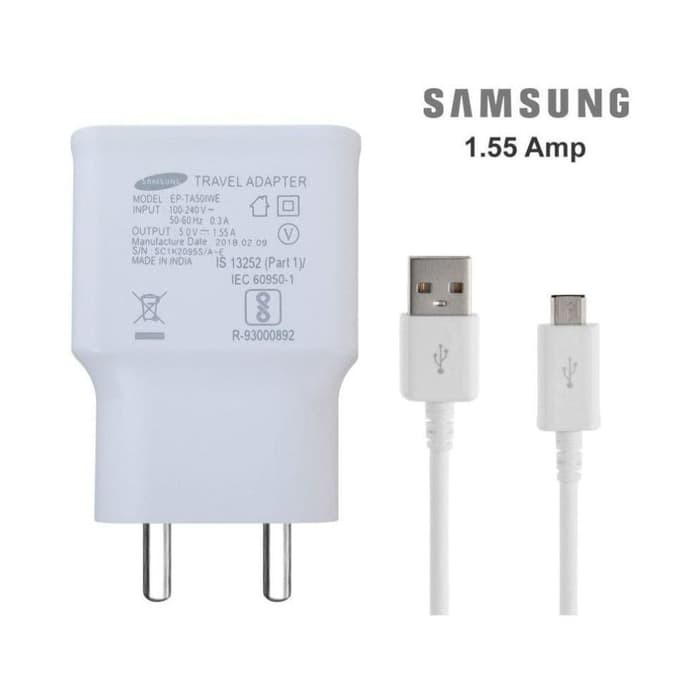 Jual CHARGER SAMSUNG 5V 1.55A KABEL MICRO USB J7 J6 J6PLUS J5 J3 J2 J1 ...