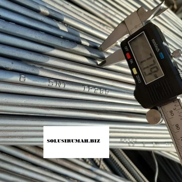 Jual BESI BETON 8SNI POLOS 1METER 7.7MM AN BULAT ROLLING 1M 1 M 8MM ...