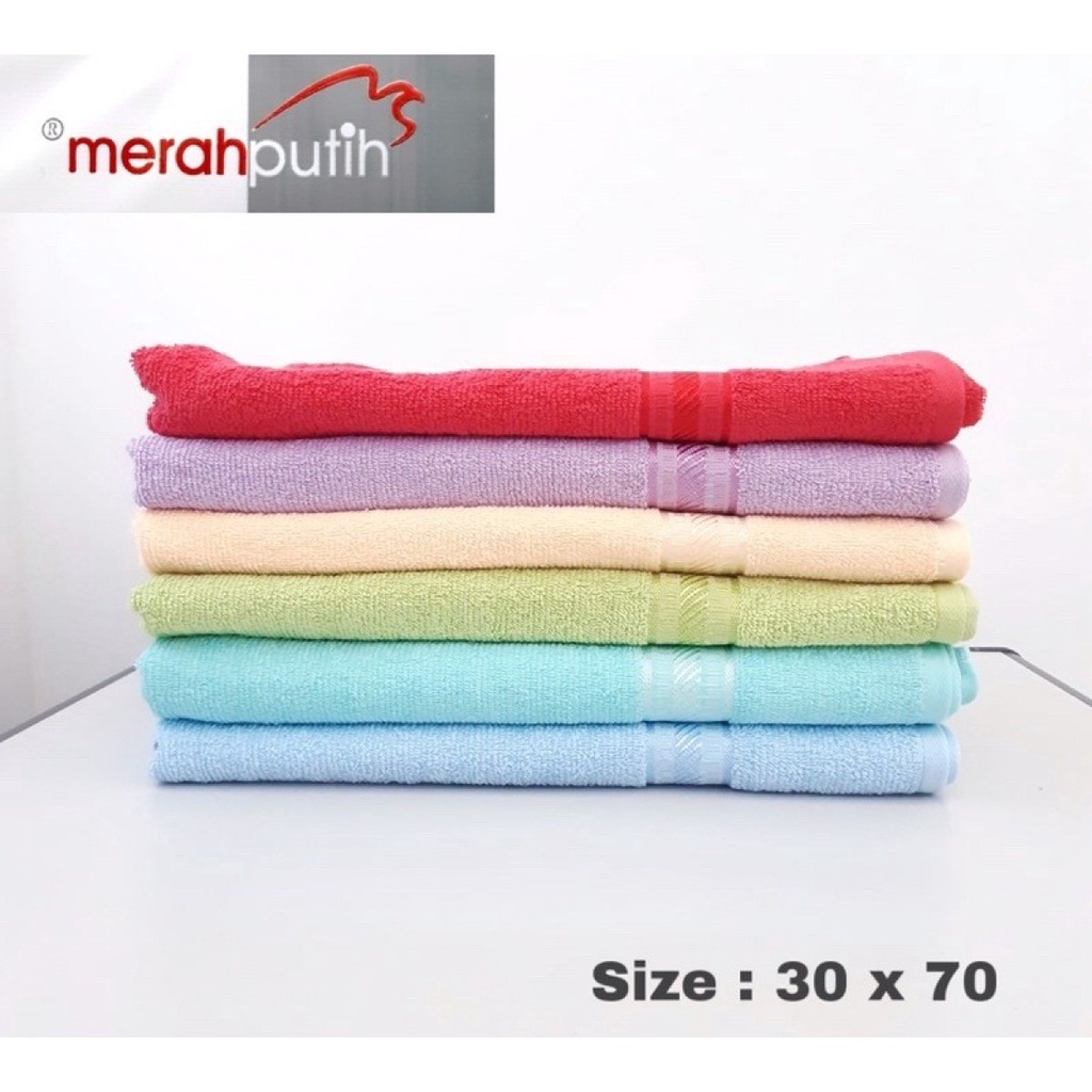 Jual Handuk MP Merah Putih 30x70 polos sport face towel terry palmer ...
