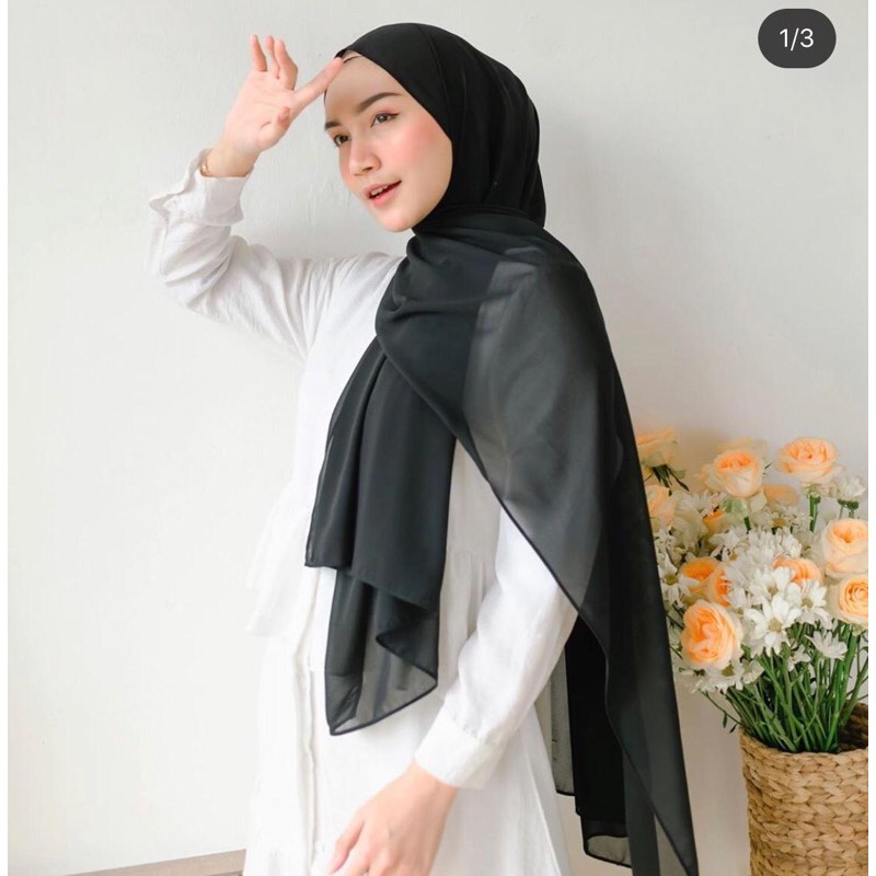 Jual PASHMINA ARASCARF HITAM (BOOKED) | Shopee Indonesia