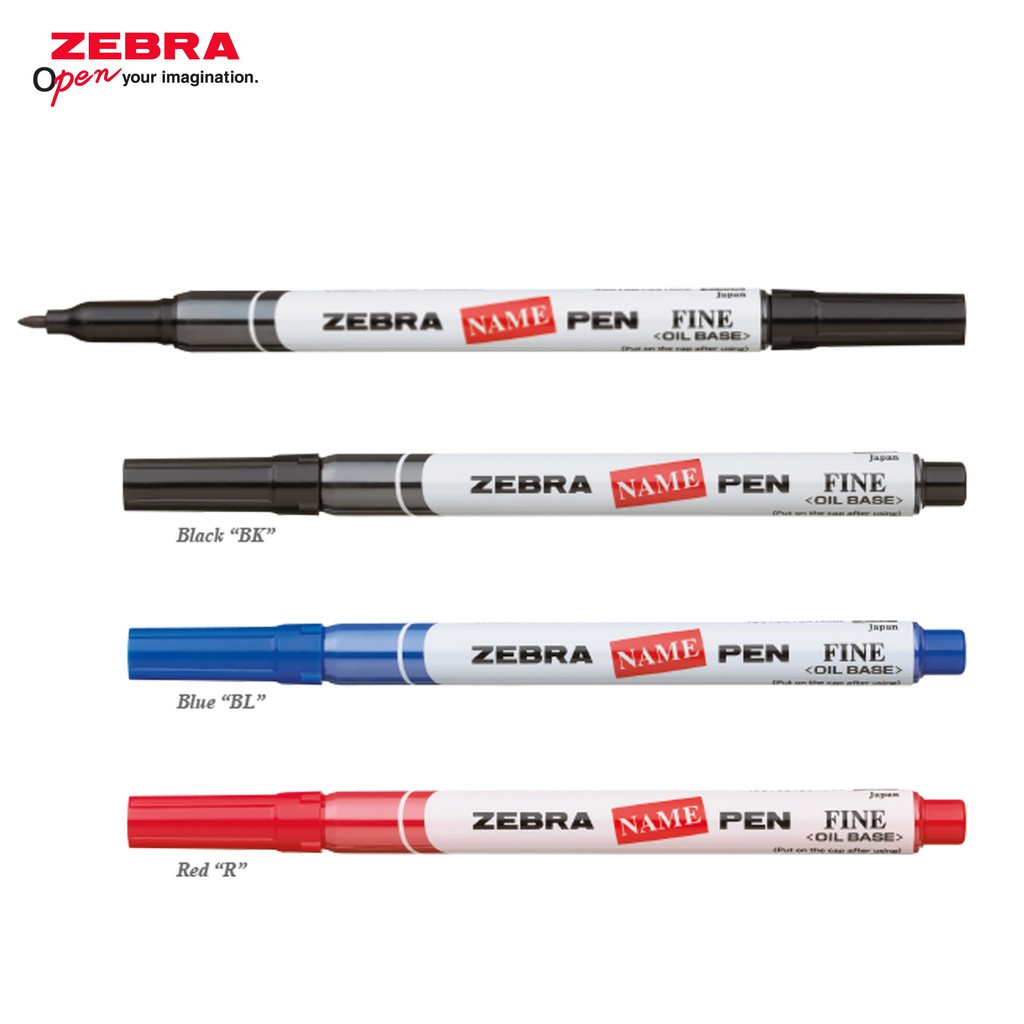 Jual ZEBRA Name Pen Permanent Marker Water Resistant Oil Based Spidol ...