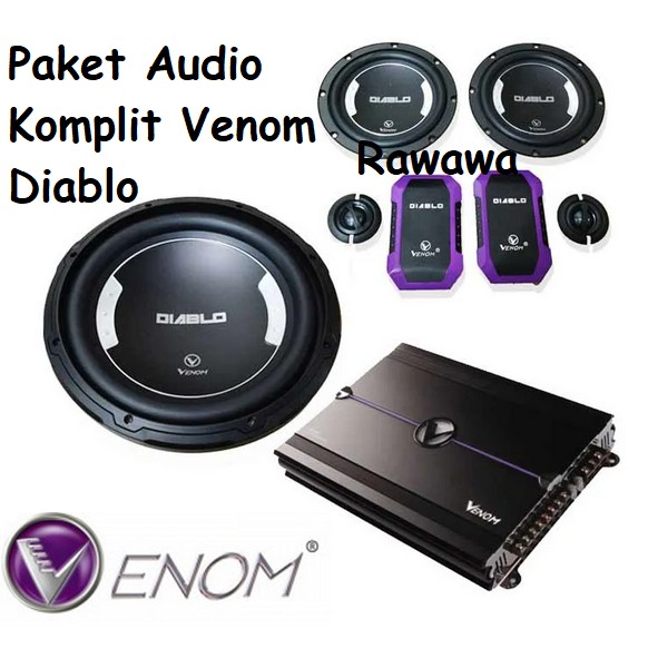 Jual Paket Audio Mobil VENOM DIABLO Full Set SPLIT POWER 4CH SUBWOOFER ORI | Shopee Indonesia
