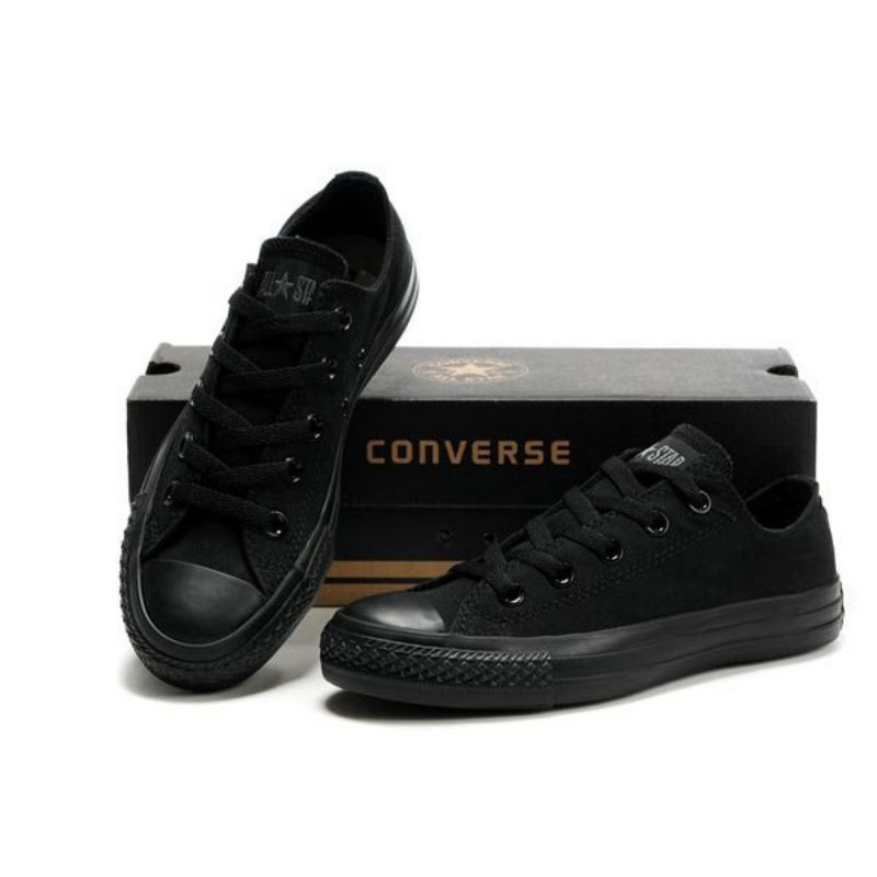 Jual SEPATU CONVERSE HITAM POLOS ALLSTAR GRADE ORIGINAL IMPORT PREMIUM ...