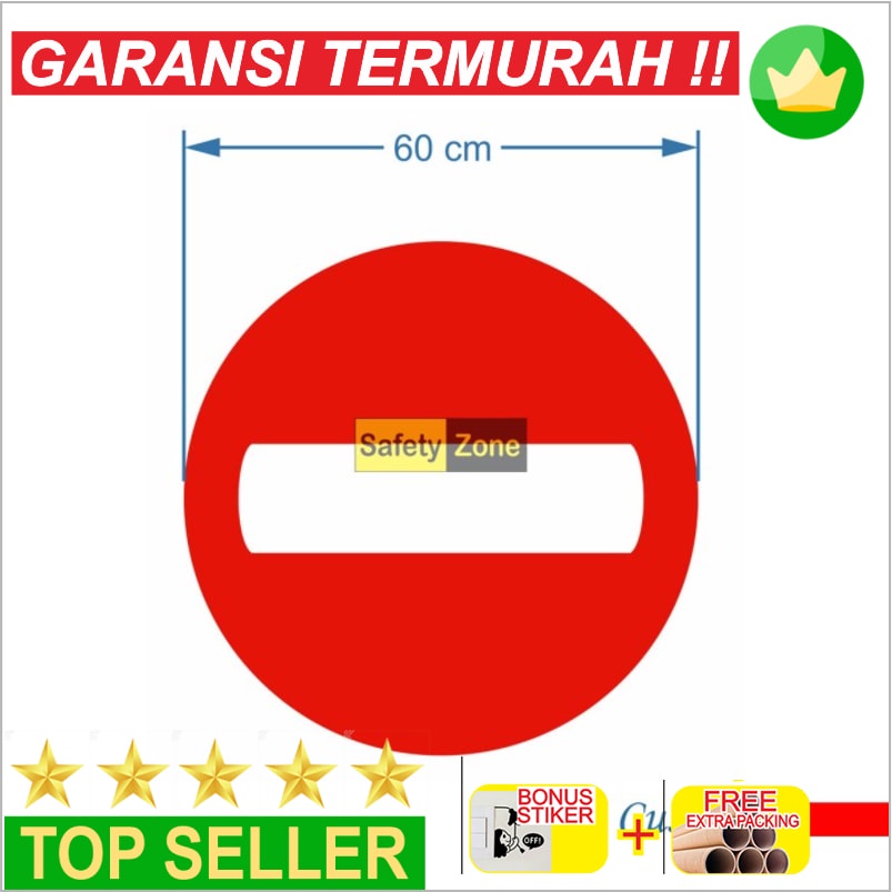 Jual Promo Rambu Dilarang Masuk Lingkaran 60cm Plat Alumunium Elegan ...