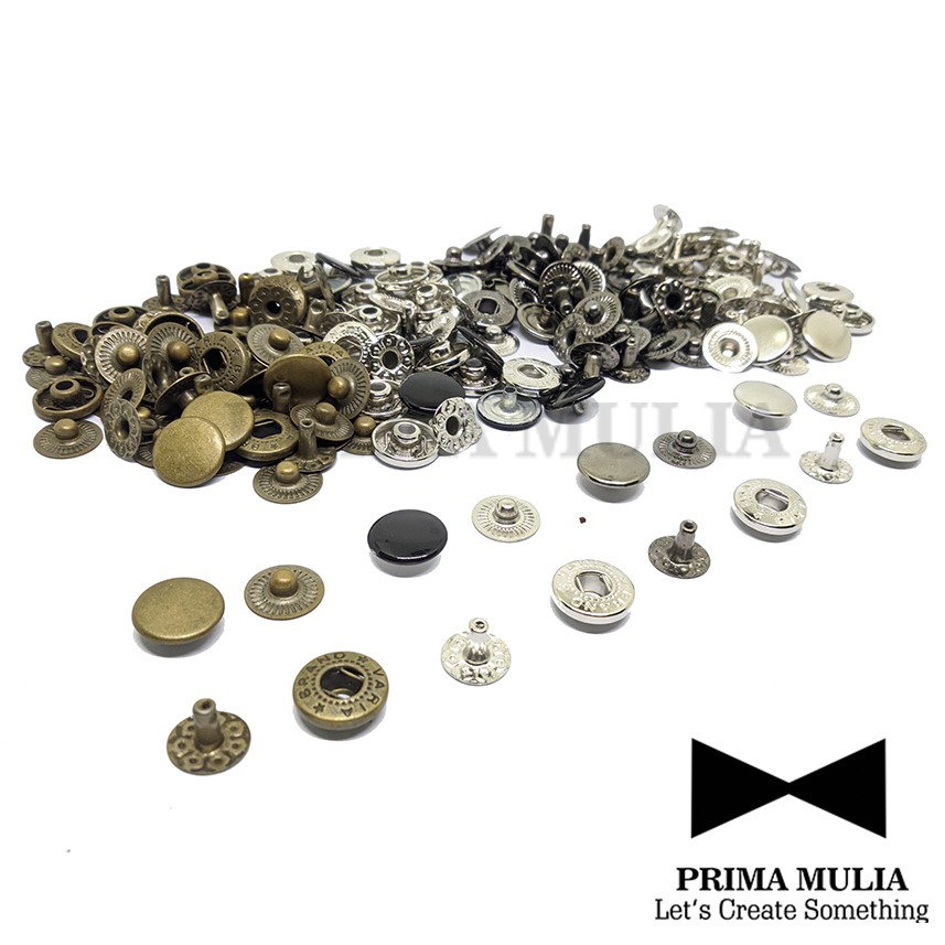 Jual 50 SET KANCING CETET 12 MM / SPRING SNAP BESI UKURAN 1.2 CM V 330 ...