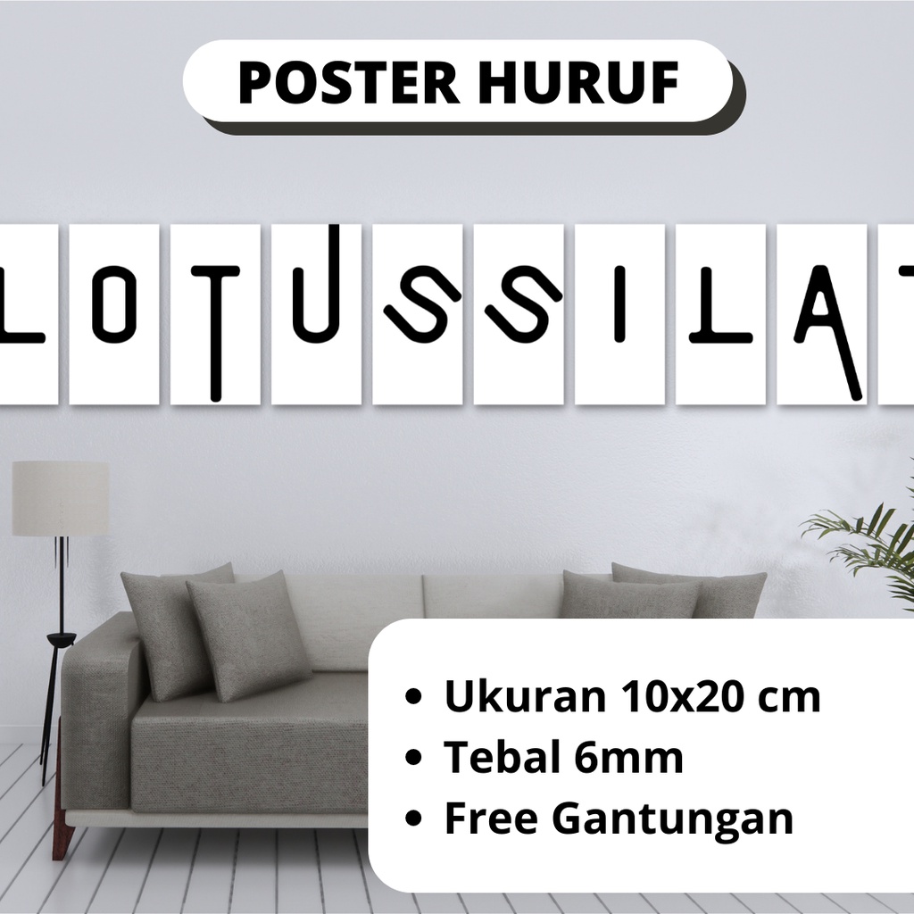 Jual Poster Dinding Huruf / Alphabet Dengan Gantungan - TIPE 2 | Poster ...