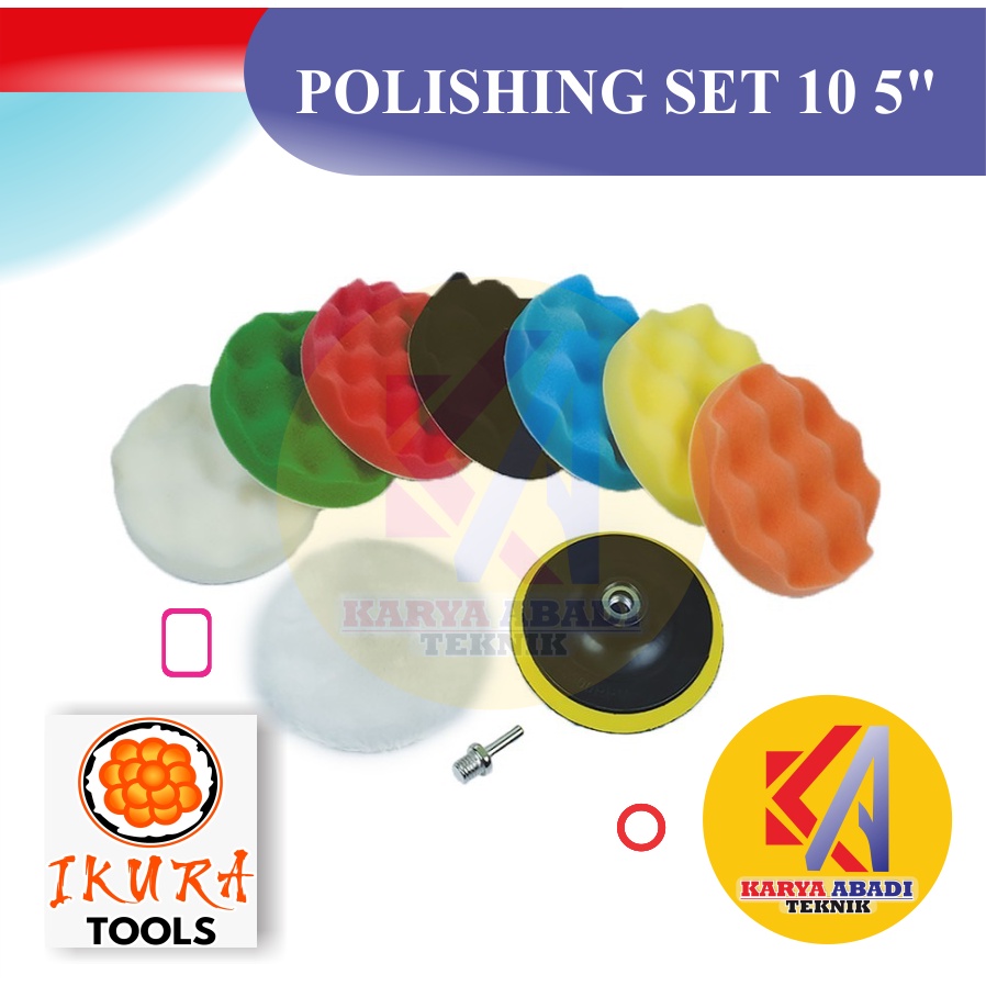 Jual Busa Poles Mobil & Motor Set 10 Pcs 5" - Polishing Set 5 Inch ...
