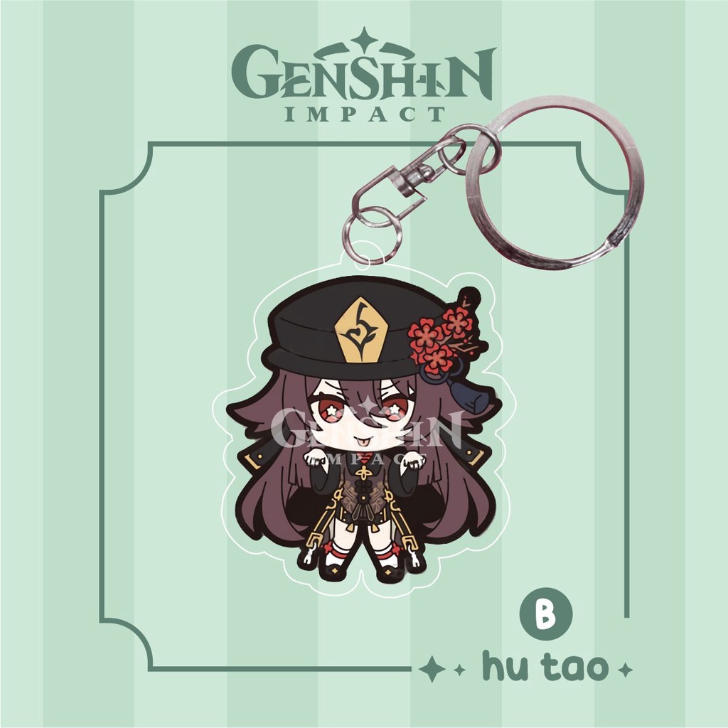 Jual Genshin Impact Keychain Gantungan Kunci Hu Tao Raiden Shogun Xiao ...