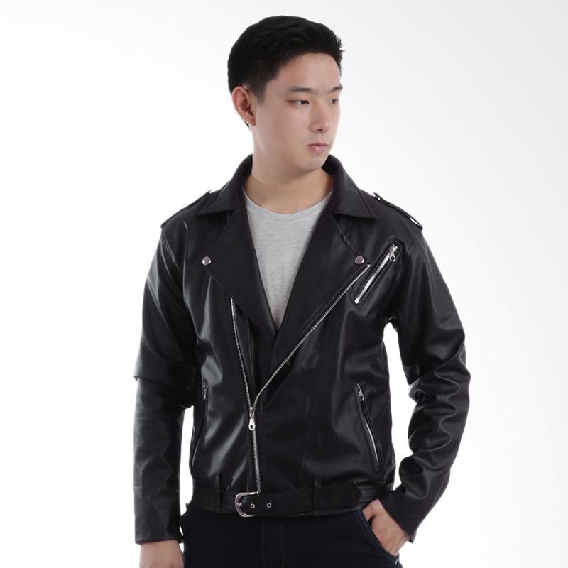 Jual Jaket Kulit Pria Model Rock n Roll Semi Kulit Faux Leather Jacket ...