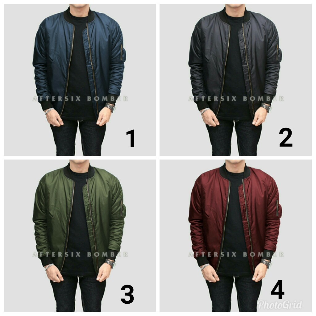 Jual JAKET BOMBER POLOS | Shopee Indonesia