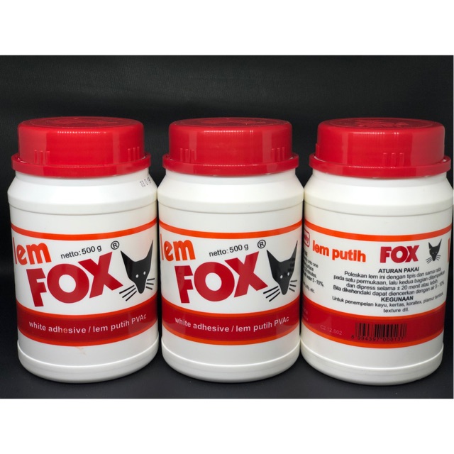 Jual Lem fox white Adhesive PVAc 500g | Shopee Indonesia