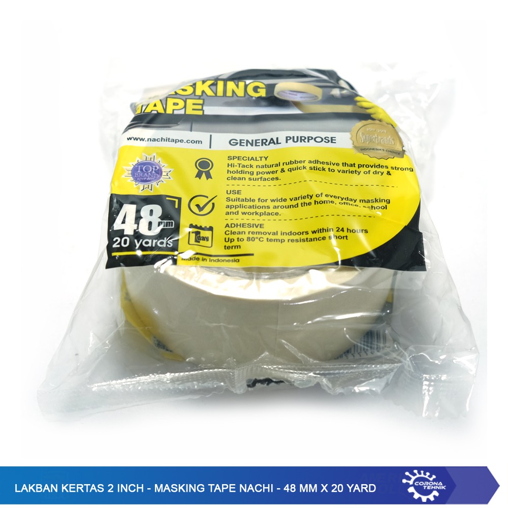 Jual Lakban Kertas 2 Inch - Masking Tape Nachi - 48 mm x 20 Yard ...
