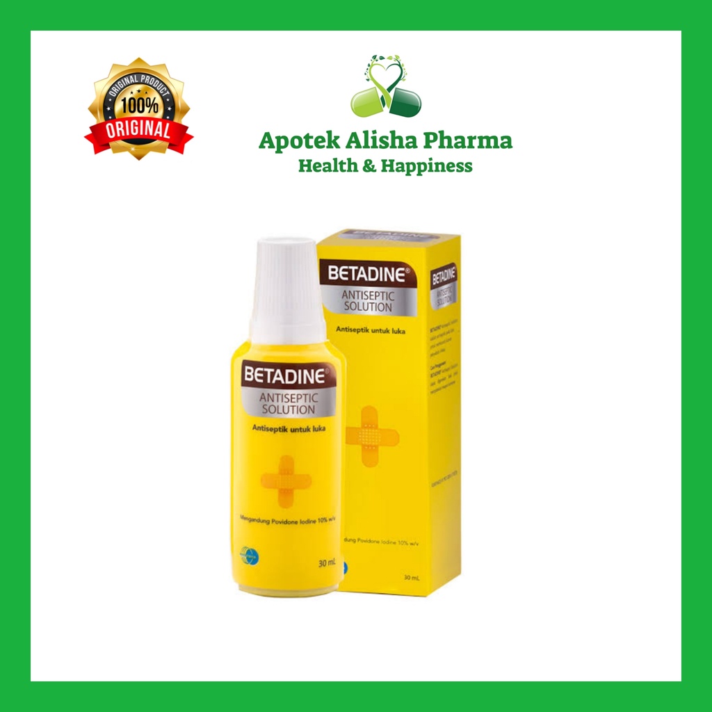Jual Betadine Solution 60ml 30ml 15ml - Betadin Povidon Iodine Cair Antiseptik Luka | Shopee ...
