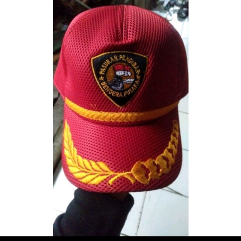 Jual topi paskibra#latihan#warna merah | Shopee Indonesia