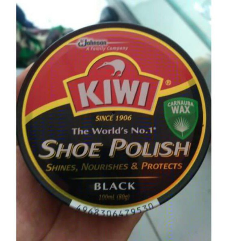 Jual Kiwi shoe polish black 100/80 gr ( semir sepatu warna hitam ) | Shopee Indonesia