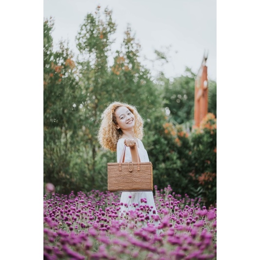 Jual Ketak Nusantara Holiday tas anyaman untuk piknik dari rumput ketak ...