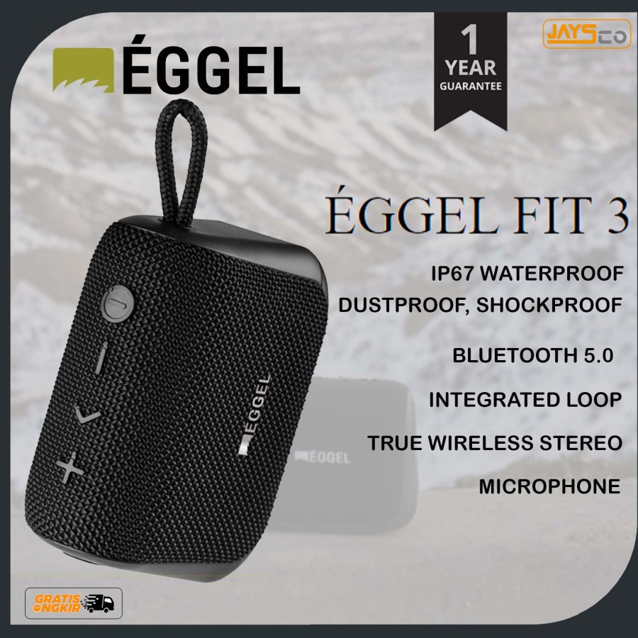 Jual Eggel Fit 3 Waterproof Portable Bluetooth Speaker Stereo Mini HIFi ...