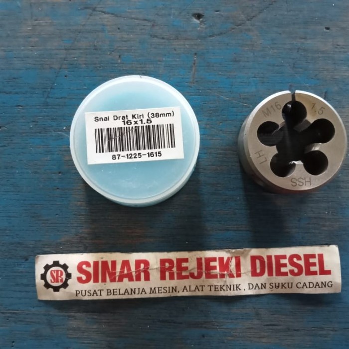 Jual Mata Senai Drat kiri M16 x 1.5 Baut Drat Snei Snai Kiri Dies M16x1.5 | Shopee Indonesia
