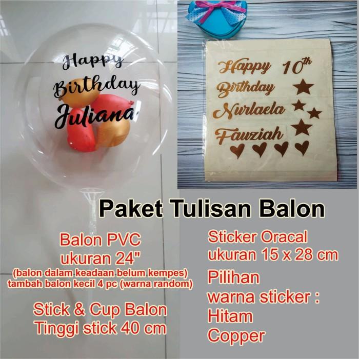 Jual Balloon Custom Sticker Tulisan Dan Balon Pvc Ultah Hbd 24" Happy ...