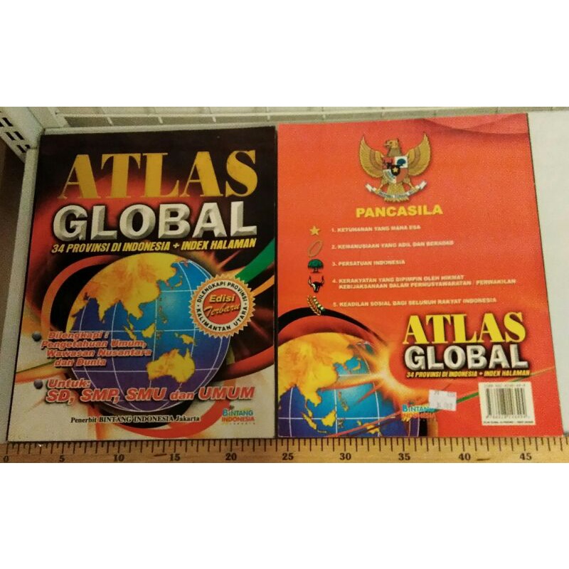 Jual GROSIR 4 BUAH BUKU ATLAS PETA GLOBAL INDEX HALAMAN BESAR SD SMP ...