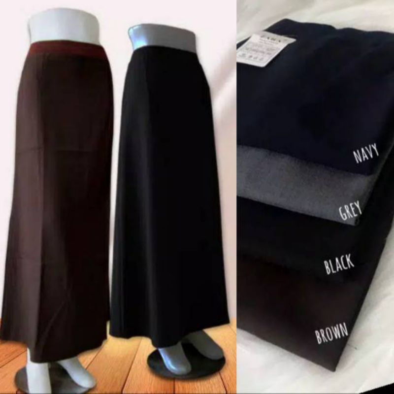 Jual ROK A ROK KERJA /ROK KANTOR SUPER JUMBO FULL PINGGANG KARET ROK ...