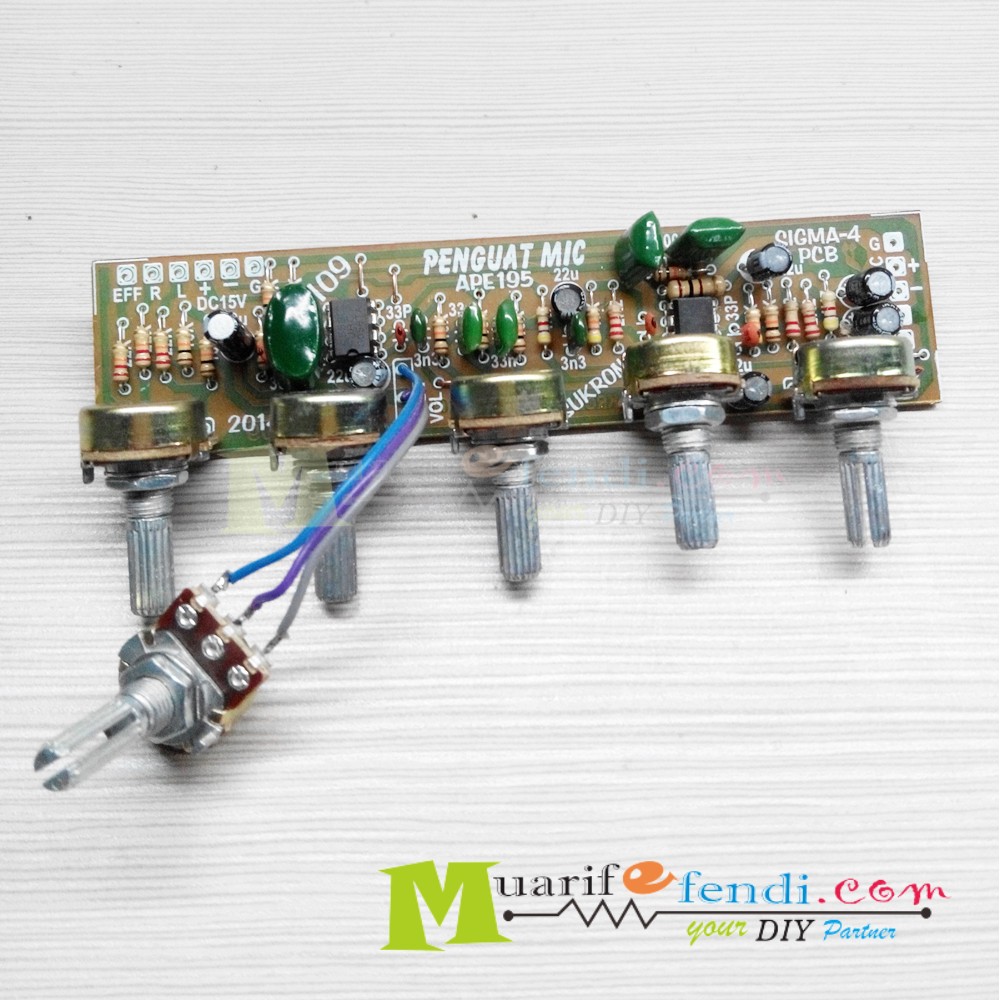 Jual KIT mixer penguat mic 5 potensio Preamp MIC APE195 109 | Shopee ...