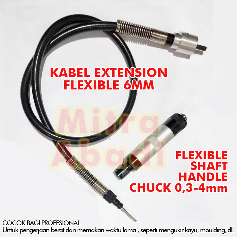 Jual Kabel EXTENSION Flex 6mm + Flexible Shaft Handle Chuck 0,3-4mm ...