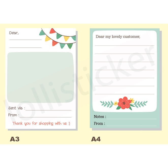 Jual sticker alamat / sticker pengiriman / label alamat simple cute 3 ...