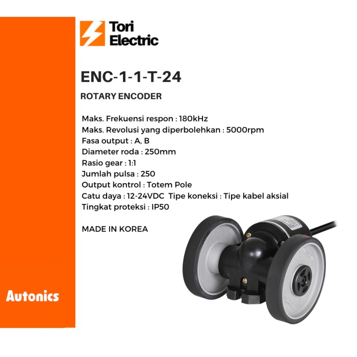 Jual Autonics ENC-1-1-T-24 Rotary Encoder Incremental Wheel Type ...