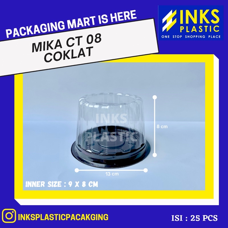 Jual MIKA CT 08 COKLAT MINI KECIL/MIKA CAKE TART KUE BOLU PUDING (25 ...