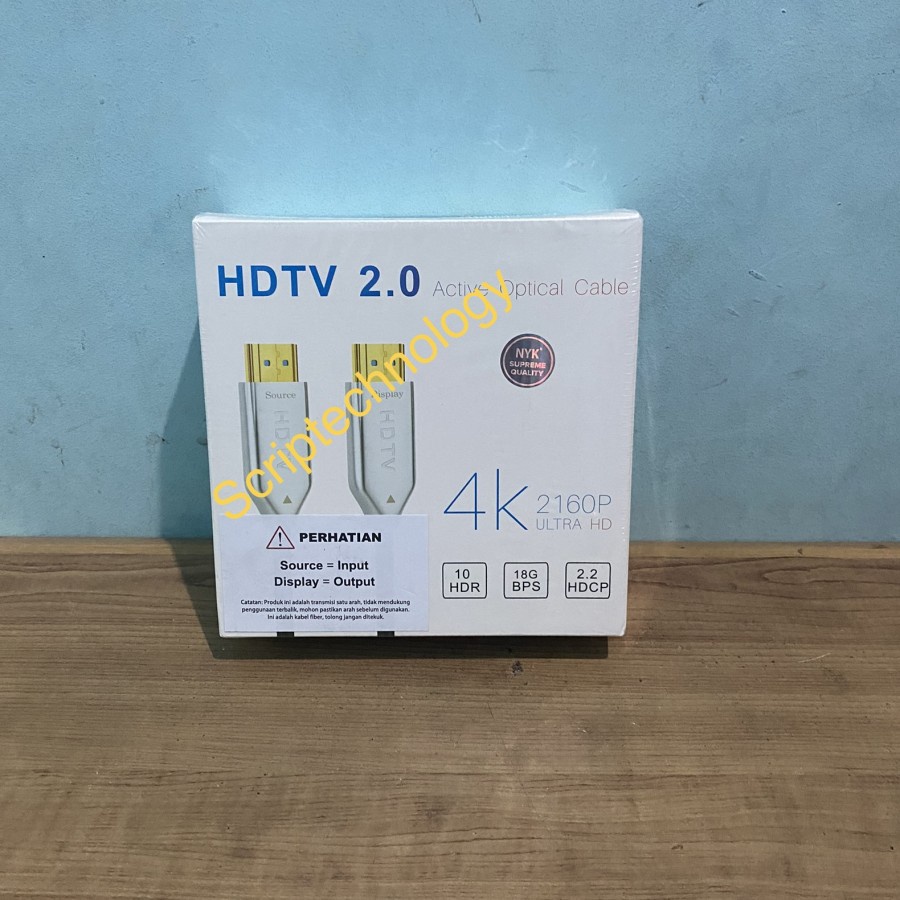 Jual Kabel NYK HDTV Fiber Optic 50 Meter Active 2160P ULTRA HD 4K HDR ...