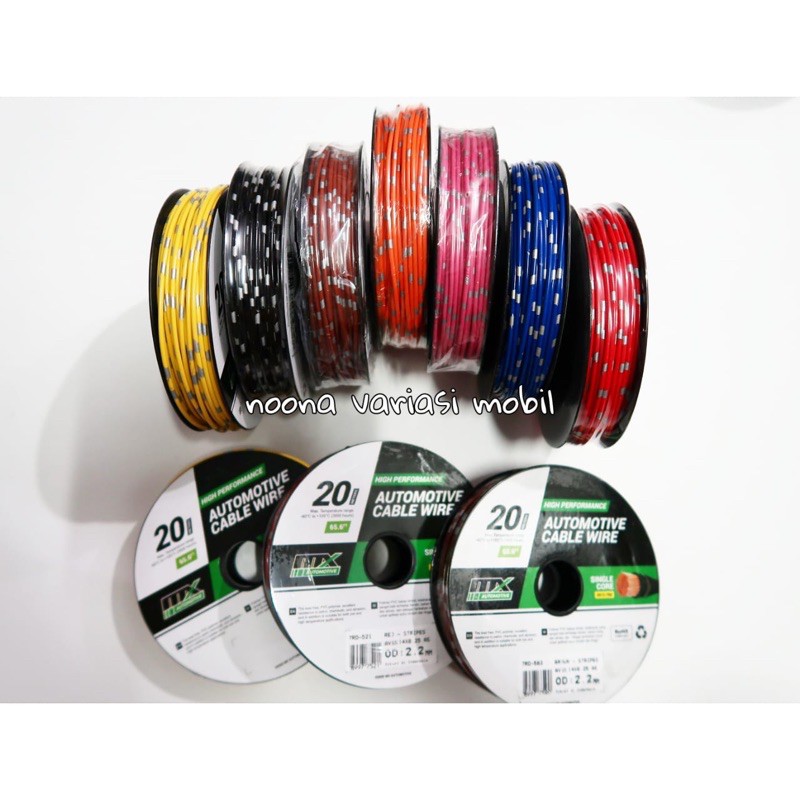 Jual kabel bintix serabut 20m banyak warna warni MX automotive cable ...
