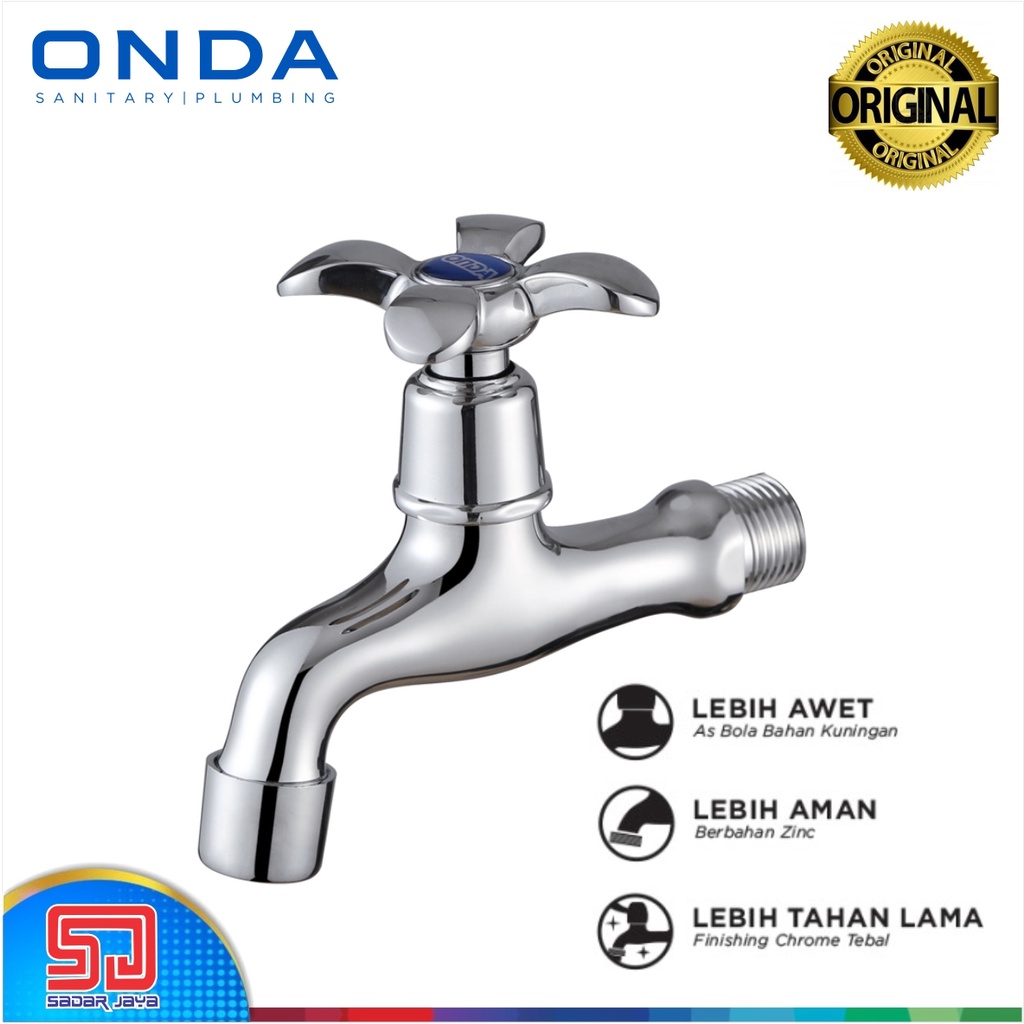 Jual ONDA A 804 MH Kran Tembok Keran Bibcock 1/2" | Shopee Indonesia