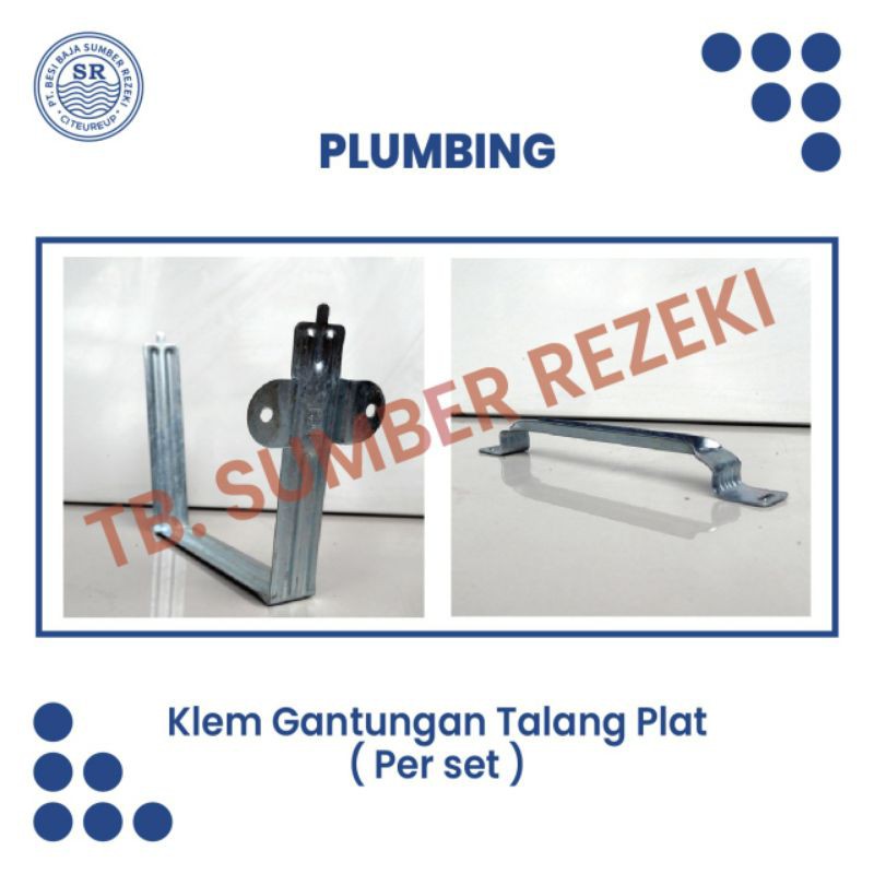 Jual Plumbing Gantungan Klem Talang Plat ( Per set ) | Shopee Indonesia